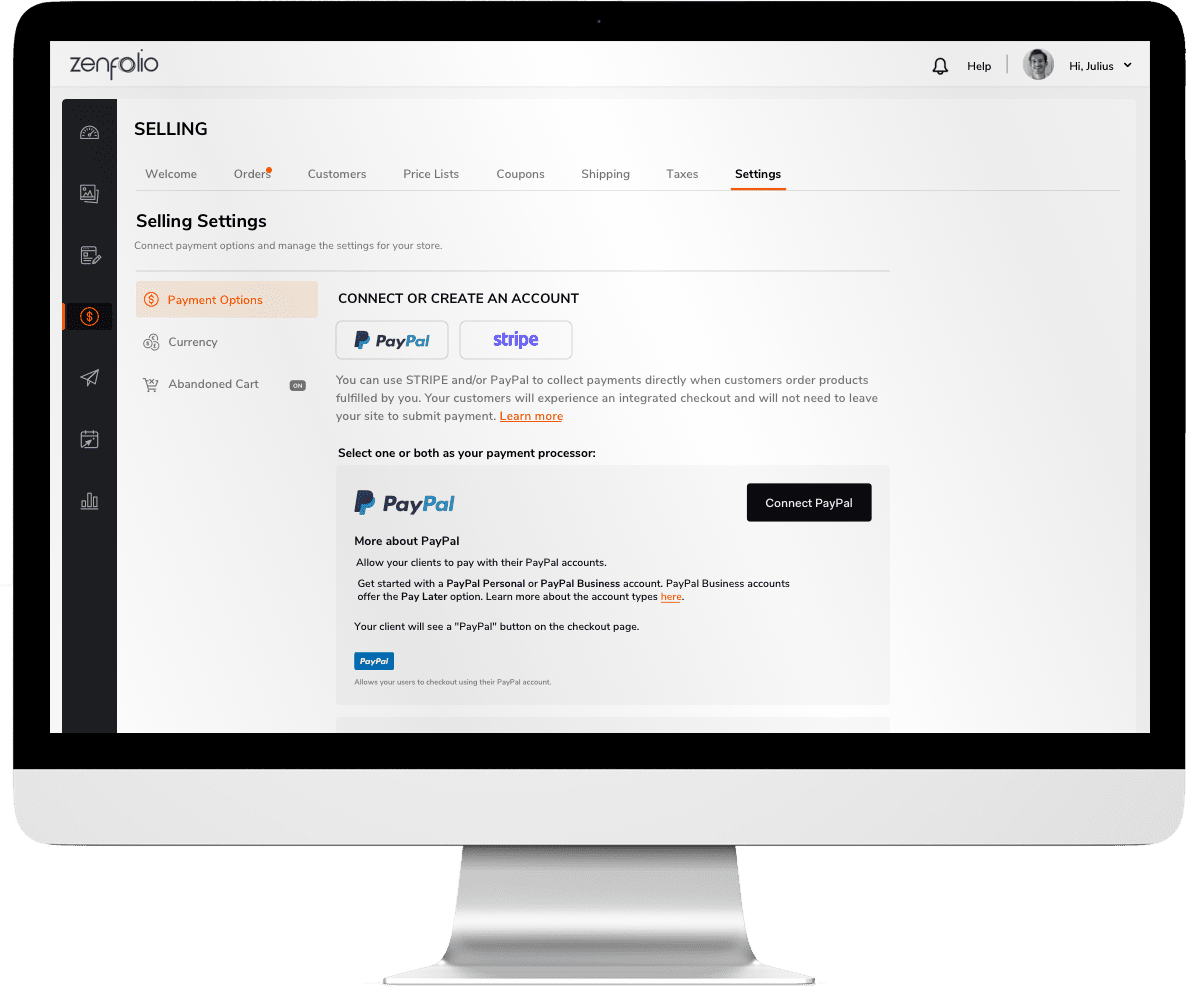 Drive conversion with PayPal at Zenfolio.com
