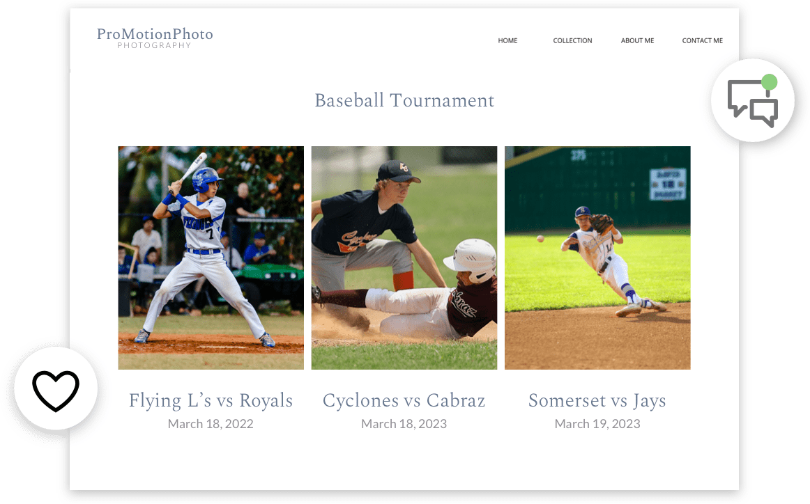 Build A Sports Photographer Portfolio Website | Zenfolio